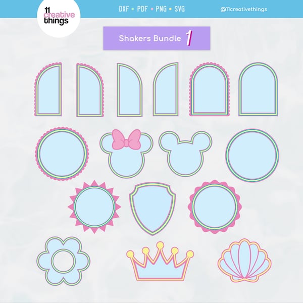 Shaker Cake Topper Svg - Etsy