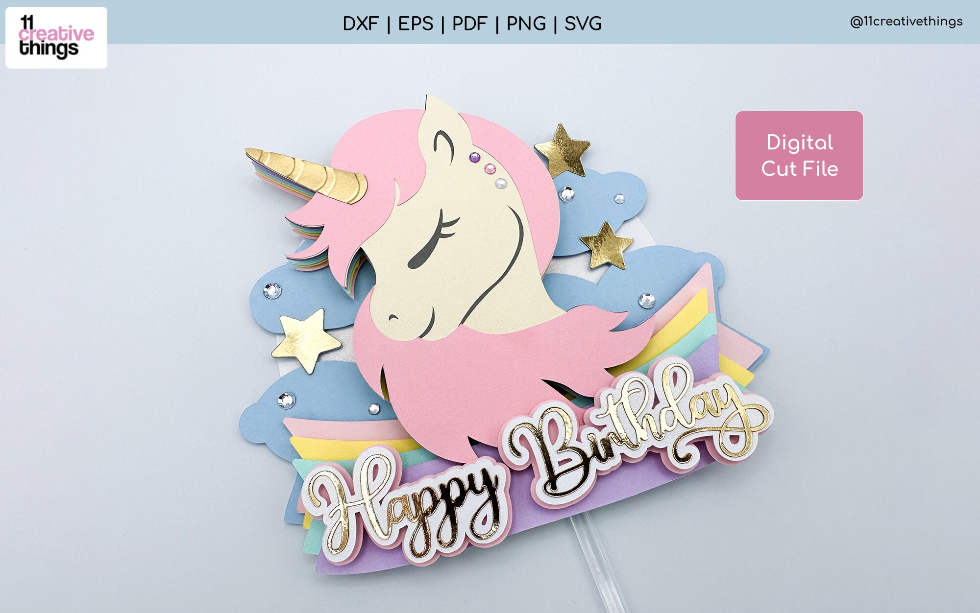 Unicorn Cake Topper Svg Unicorn Svg Cake Topper Svg Etsy Australia