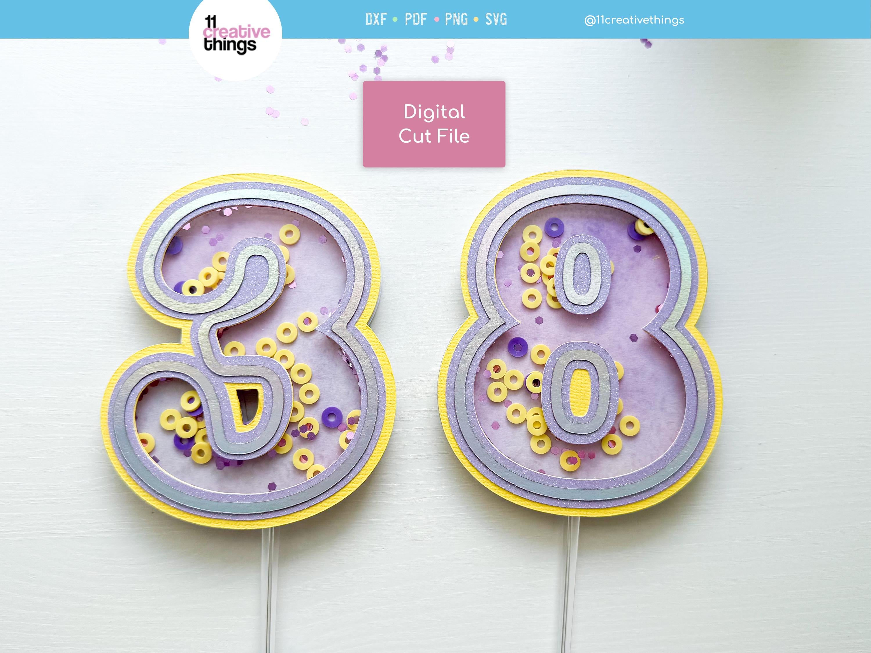Shaker Cake Topper SVG Bundle With 50 Styles (digital Download With ...