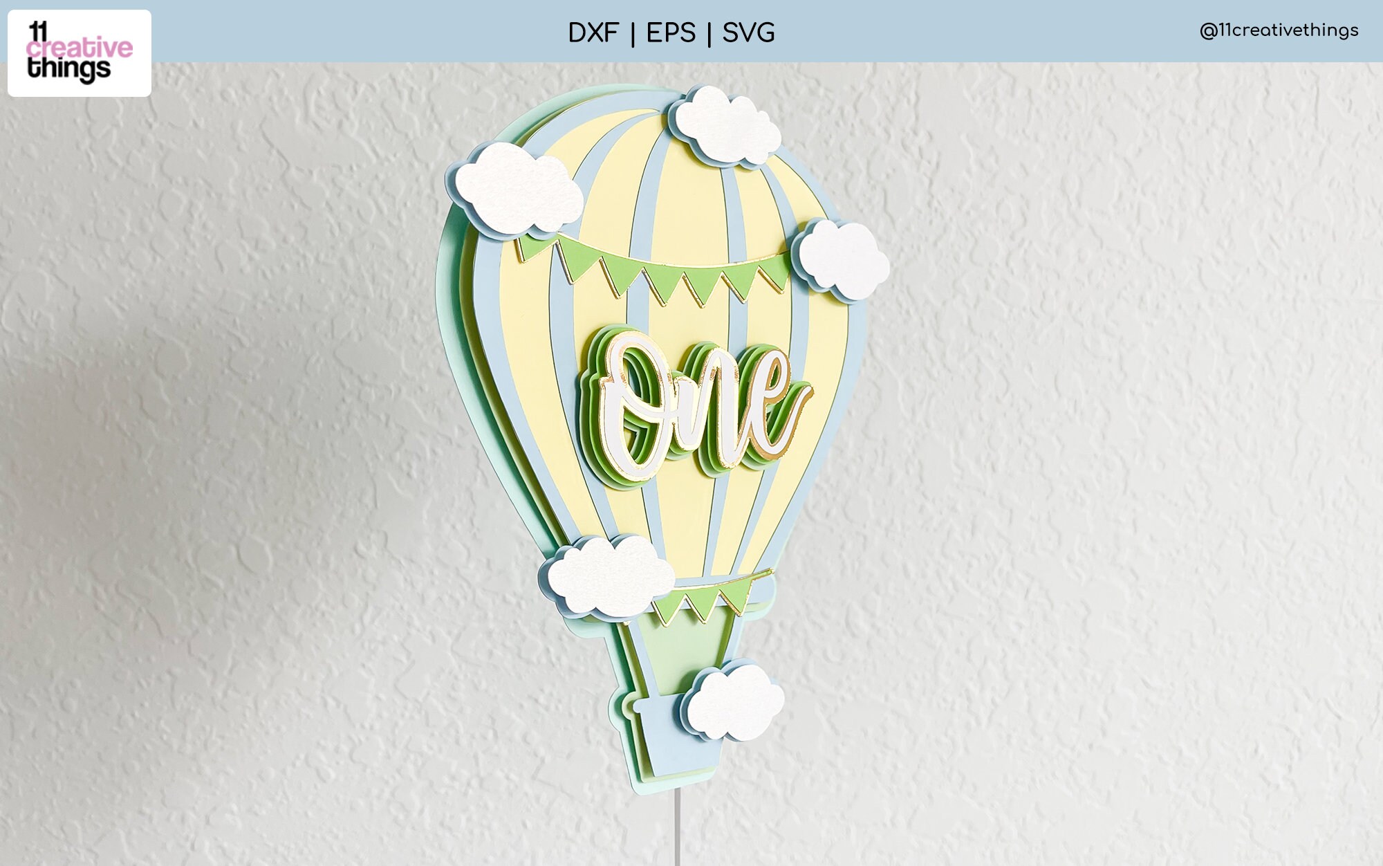 Hot Air Balloon Cake Topper SVG Cut File Hot Air Balloon SVG | Etsy