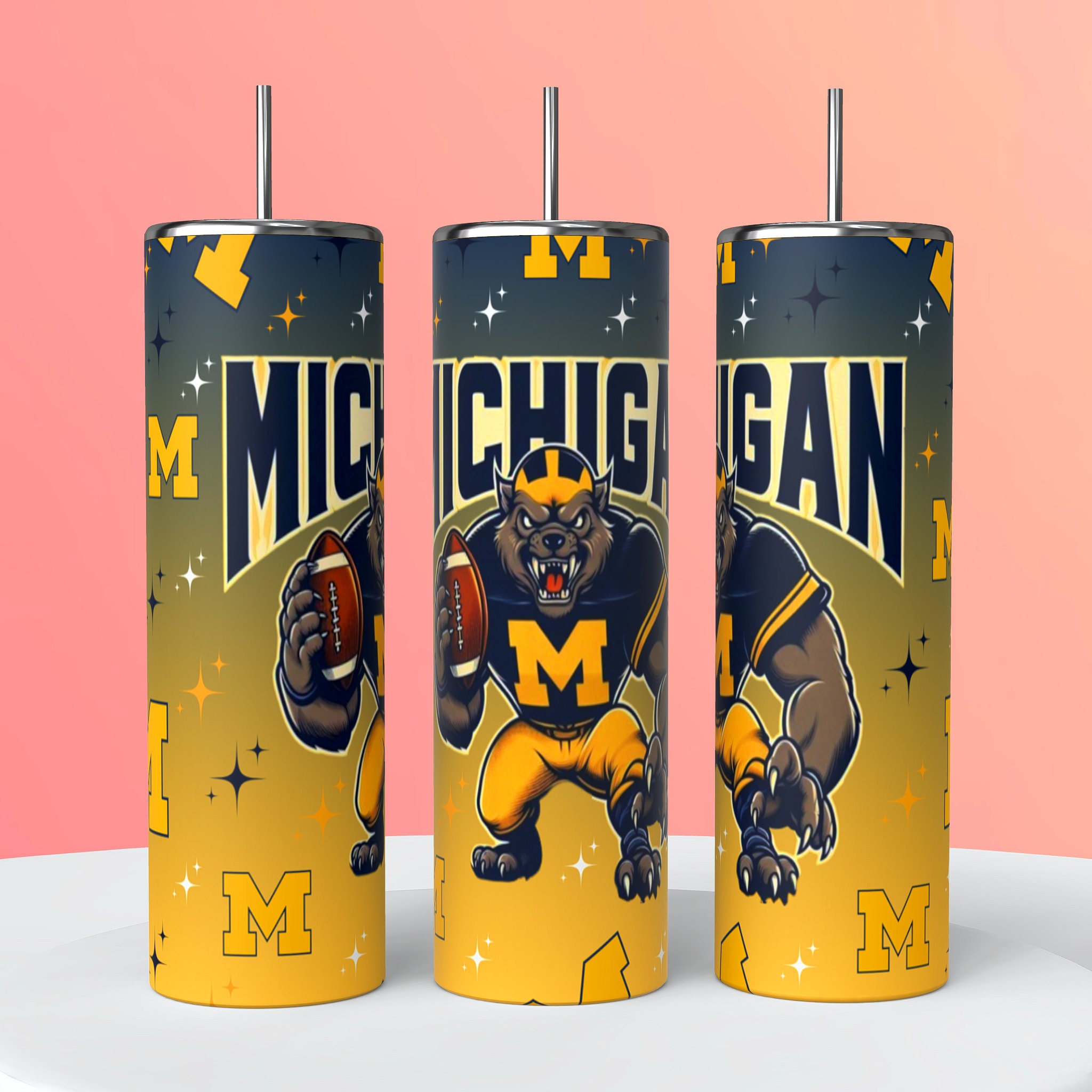 U of M Michigan Wolverines Design for 20oz Tumbler, Digital Download ...