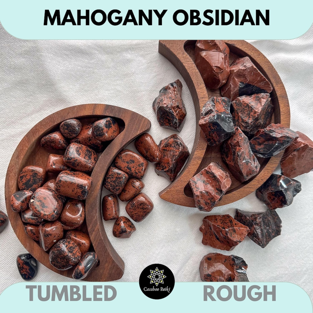 Mahogany Obsidian | Volcanic Gemstone, Root Chakra Stone - Etsy
