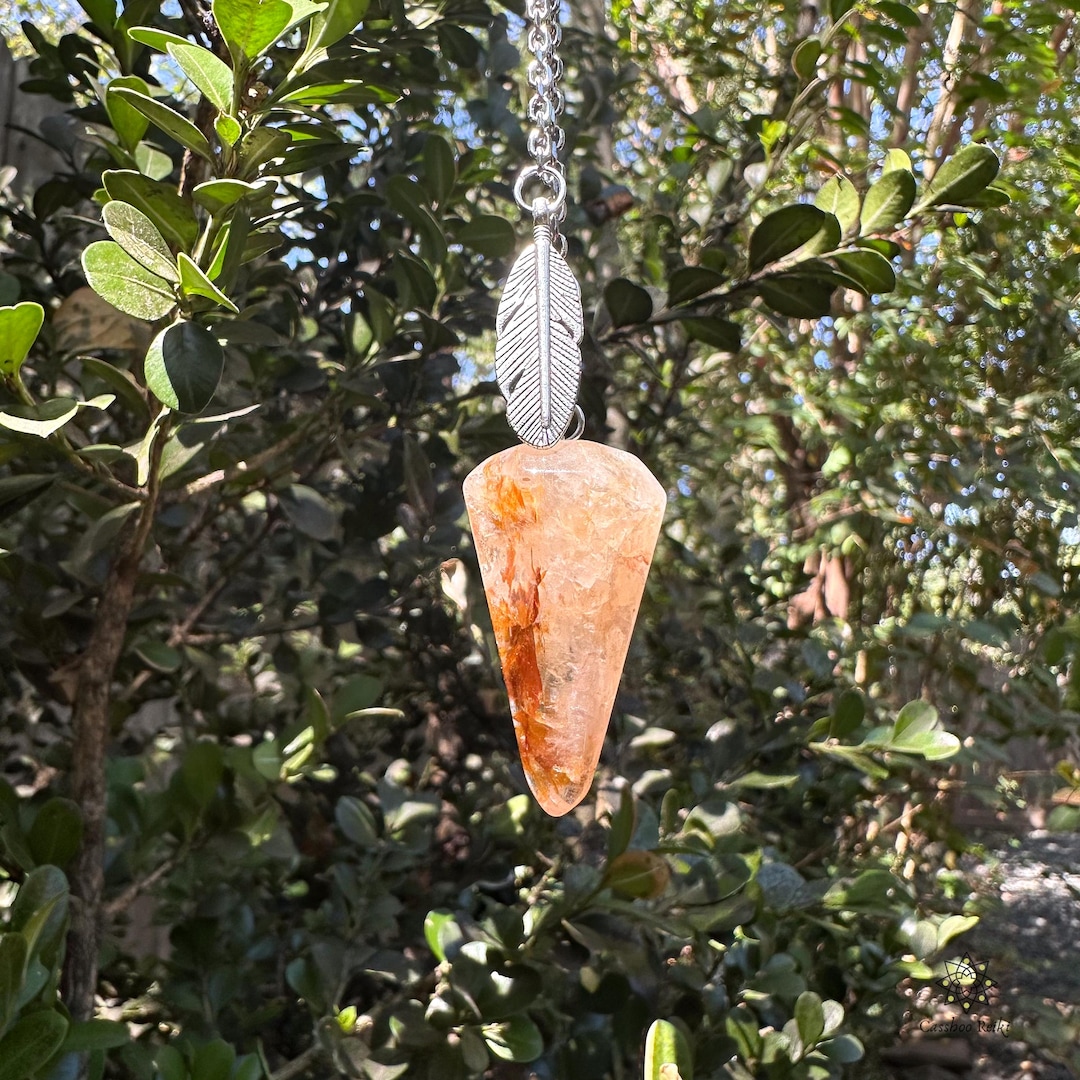 Golden Healer Quartz Pendulum and Mini Bowl Set | Natural Gemstone ...