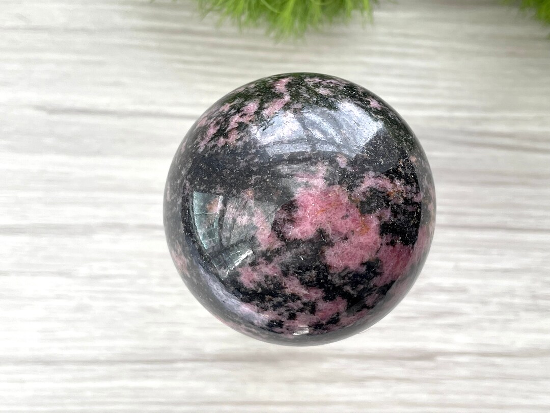 Natural Rhodonite Sphere |stone Ball | Crystal Ball | Crystal Decor - Etsy