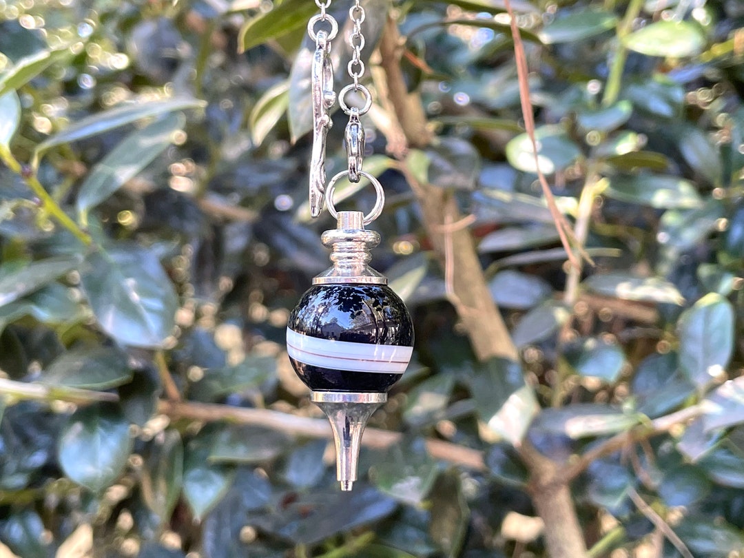 Goddess Pendulum in Black Onyx and Mini Bowl Set | Natural Gemstone ...