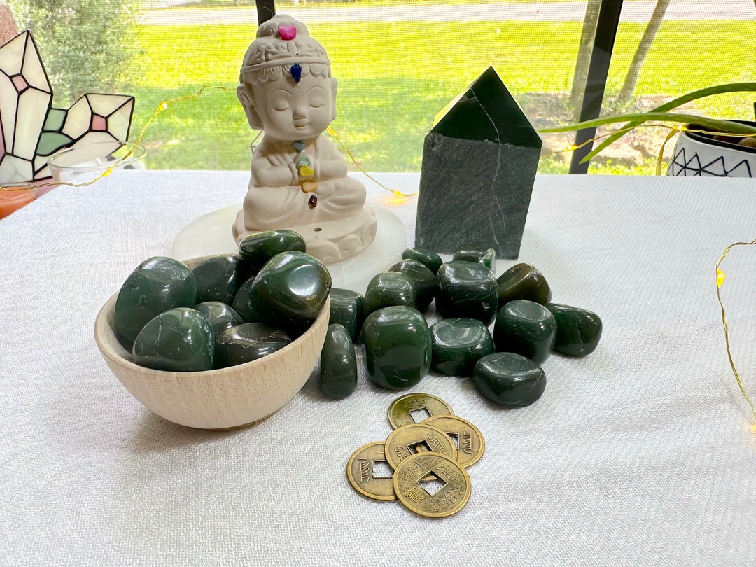Tumbled Green Jade | Green Jadeite | Crystal for Prosperity and ...