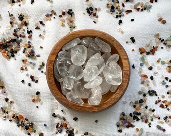 Tumbled Smooth Clear Quartz Crystal Natural Tumbled Gemstone Crystal 12 ...
