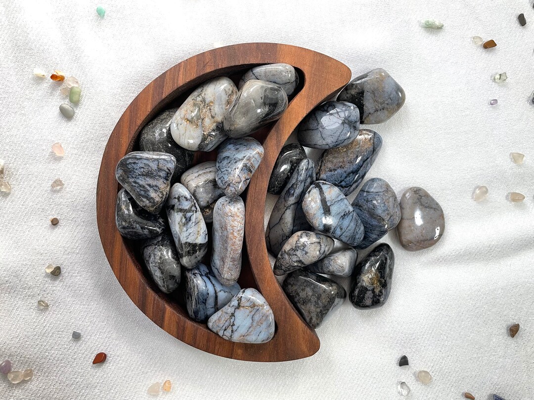 Tumbled Blue Chert | Blue Flint - Etsy