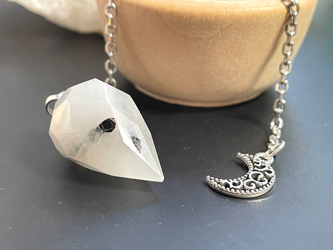 Tourmalated Quartz Pendulum and Mini Bowl Set | Natural Gemstone ...