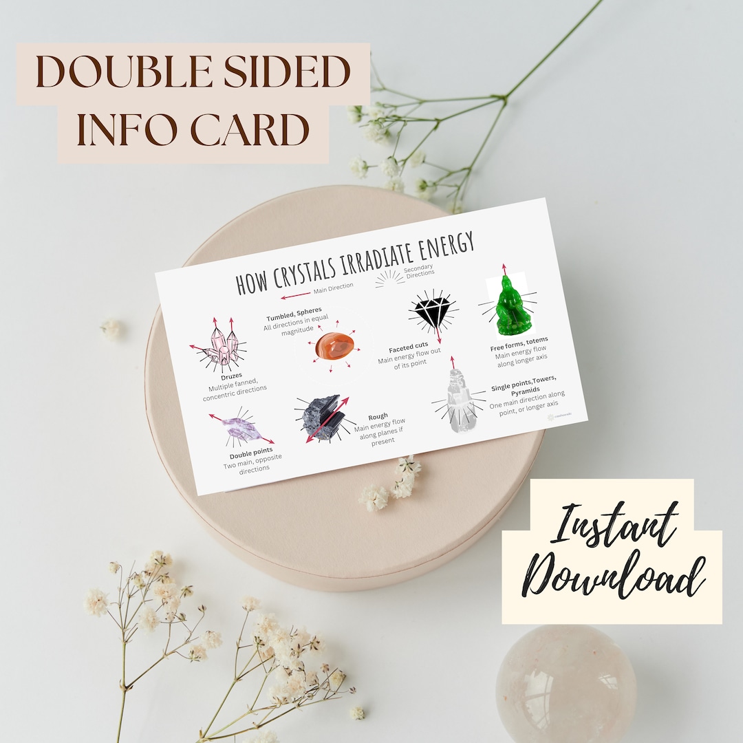 How Crystals Transmit Energy Cheat Sheet. Instant Download Info Card - Etsy