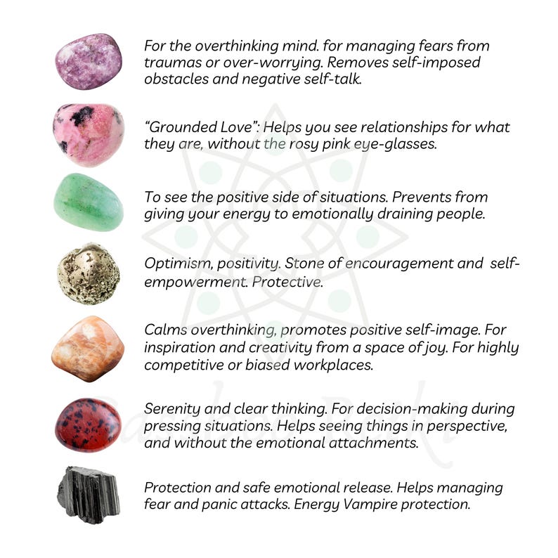 7-crystal Set for Empathy and Personal Power | Empath Crystals ...