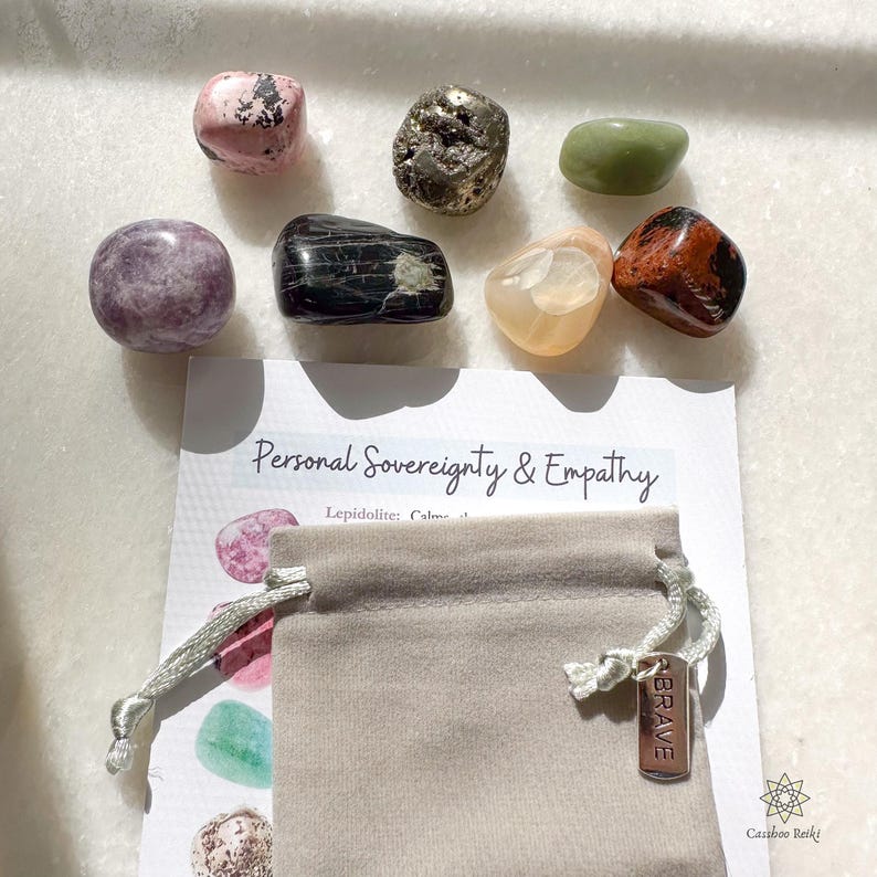 7-crystal Set for Empathy and Personal Power | Empath Crystals ...
