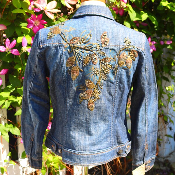 Beaded Jean Jacket - Etsy