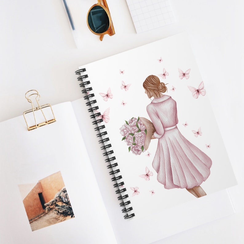 Pink Butterflies Flower Bouquet Graphical Gregorian Period - Etsy