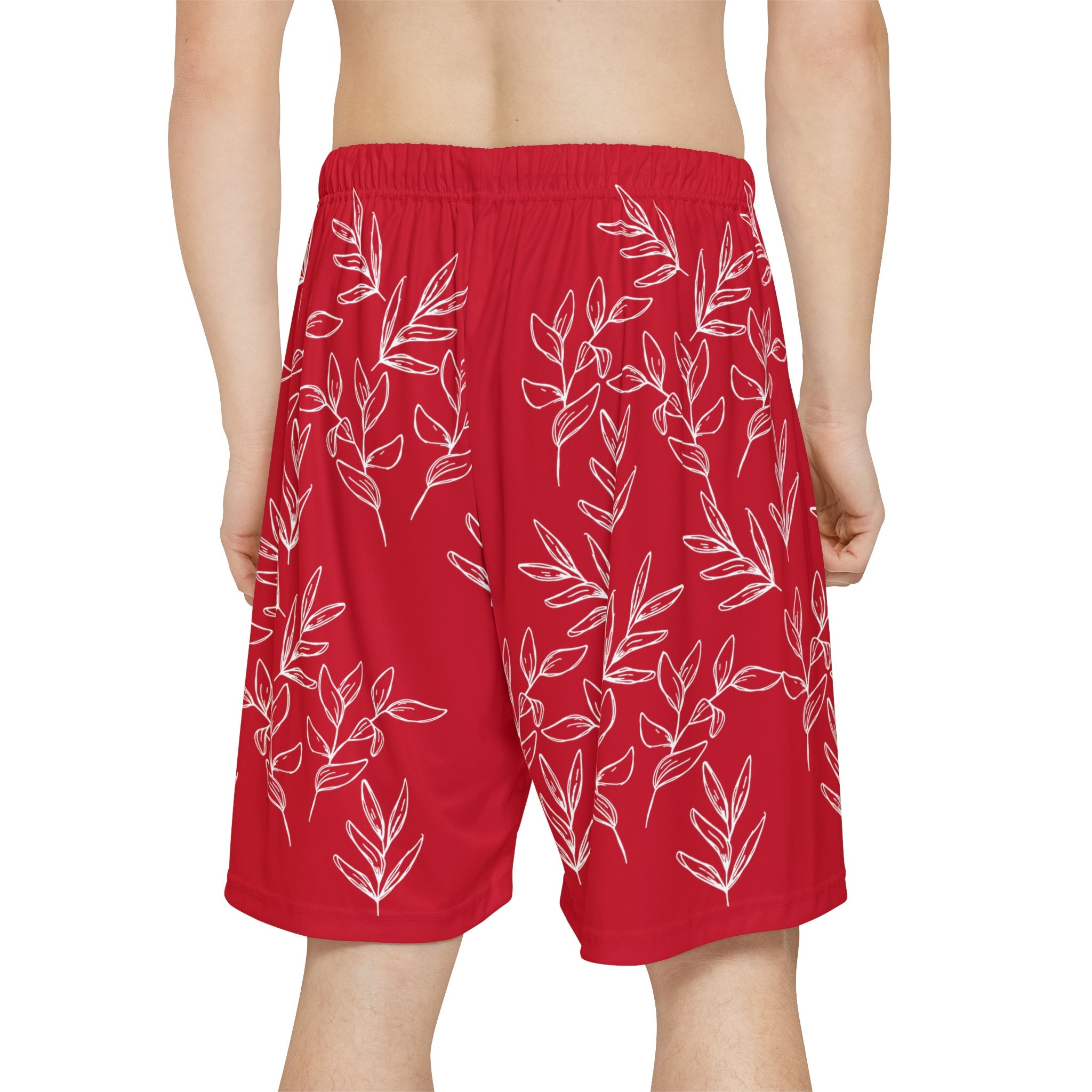 Floral Patten Graphical Design - Red Men's Athletic All Over Print ...