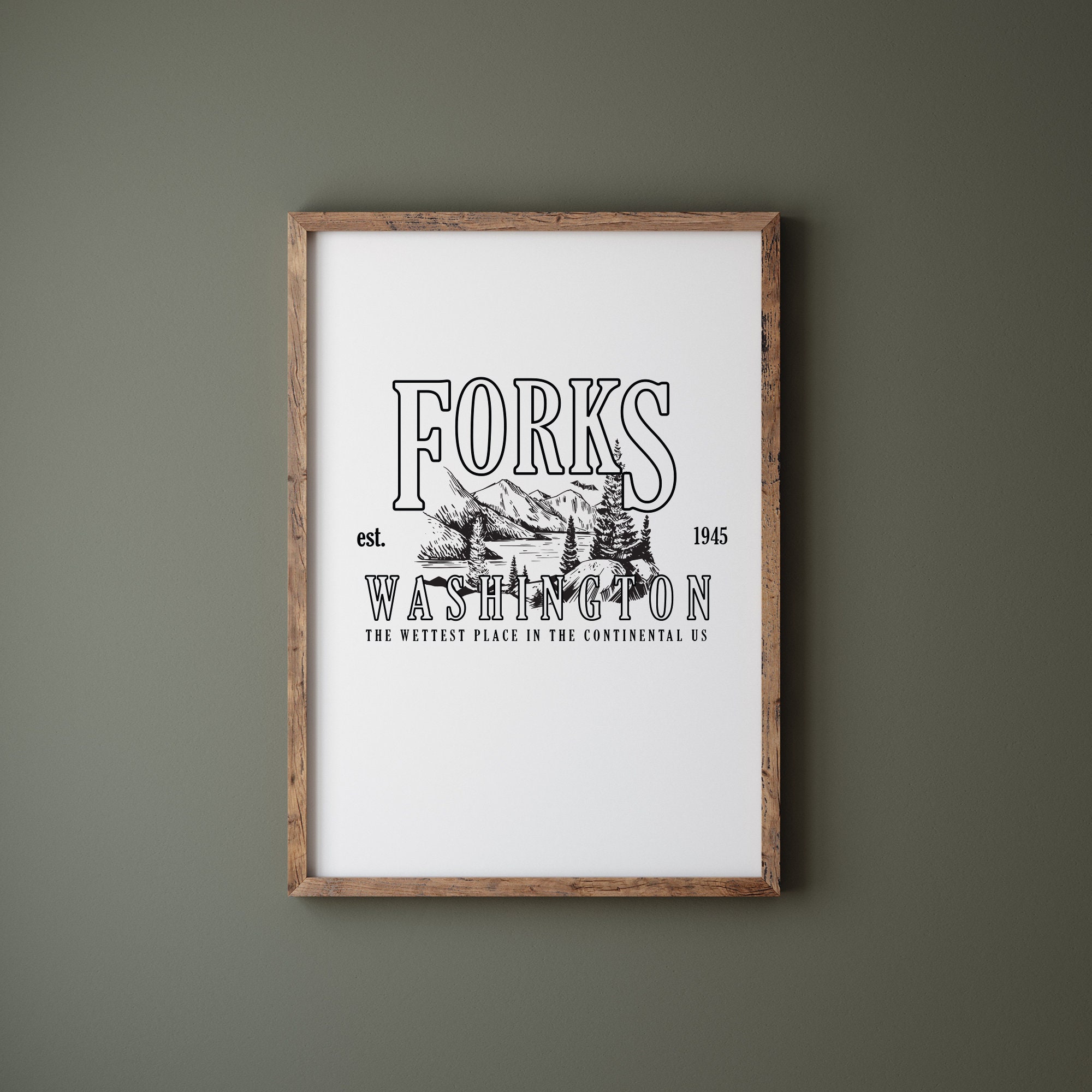 DIGITAL DOWNLOAD - Forks Washington Art Print - Not for Resale - Etsy