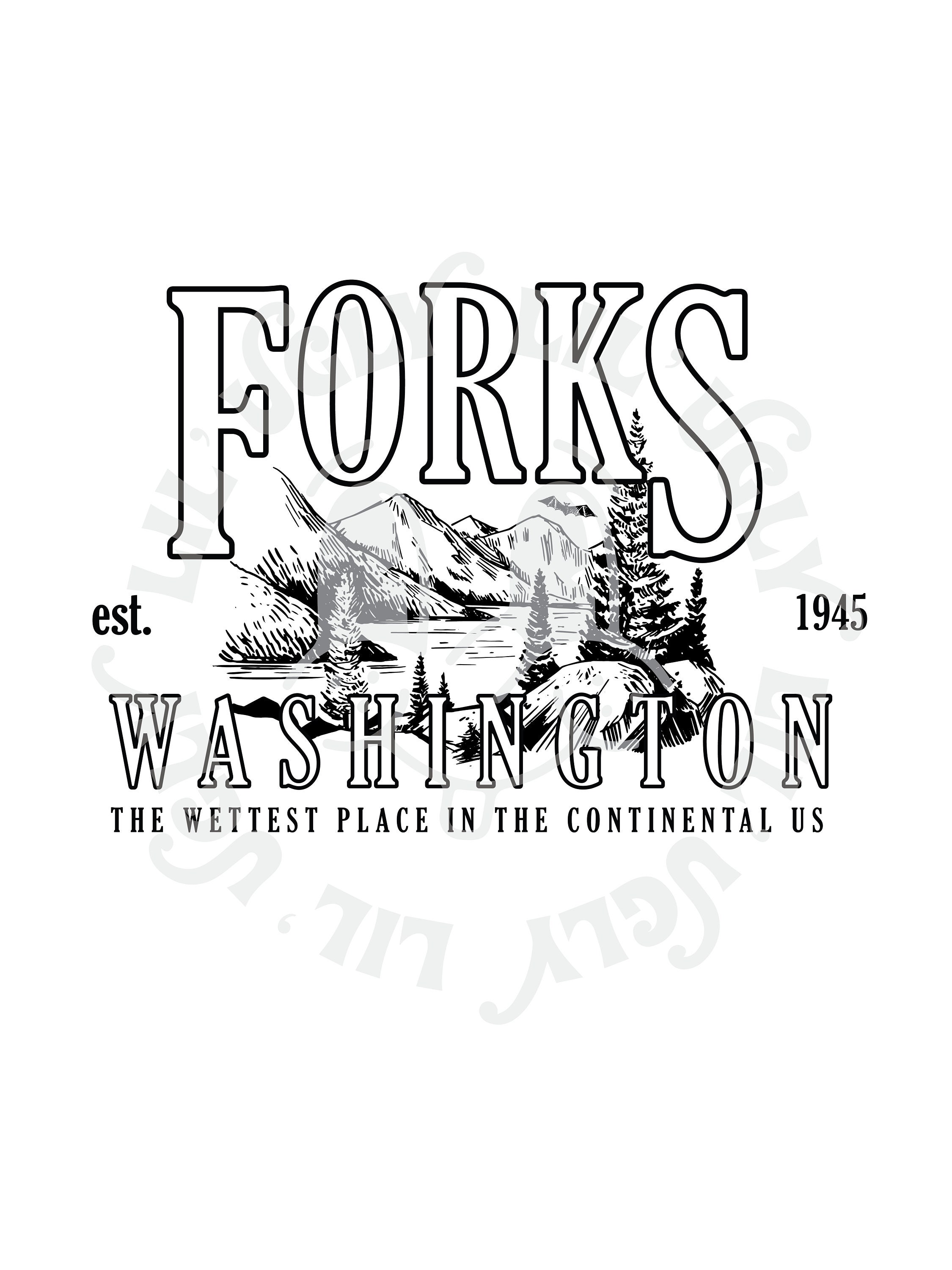 DIGITAL DOWNLOAD - Forks Washington Art Print - Not for Resale - Etsy