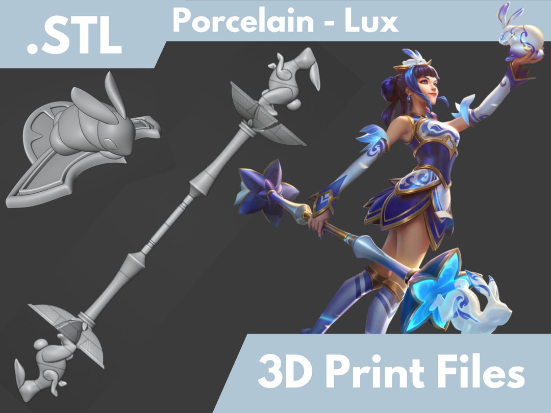 Porcelain Lux Cosplay 3D Print Files - League of Legends - Etsy