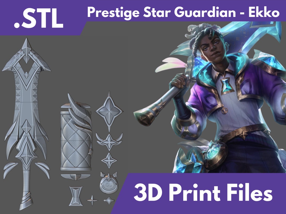 Prestige Star Guardian Ekko Cosplay 3D Print Files - League of Legends ...