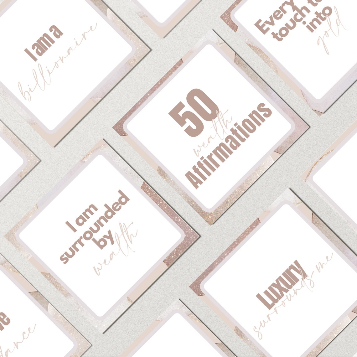 50 Affirmation Cards Printables, Law of Attraction Cards, Law ...