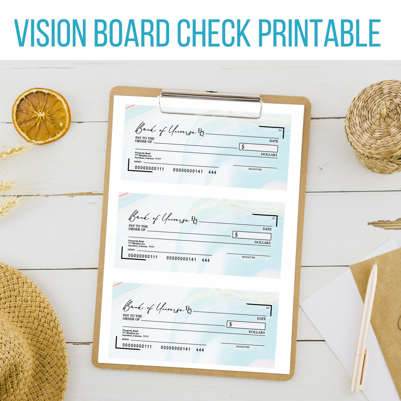 Manifestation Checks, Law of Attraction Checks, Law of Abundance Checks ...