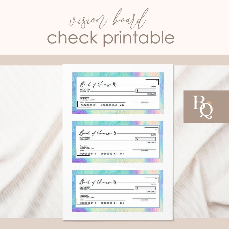 Manifestation Checks, Law of Attraction Checks, Law of Abundance Checks ...