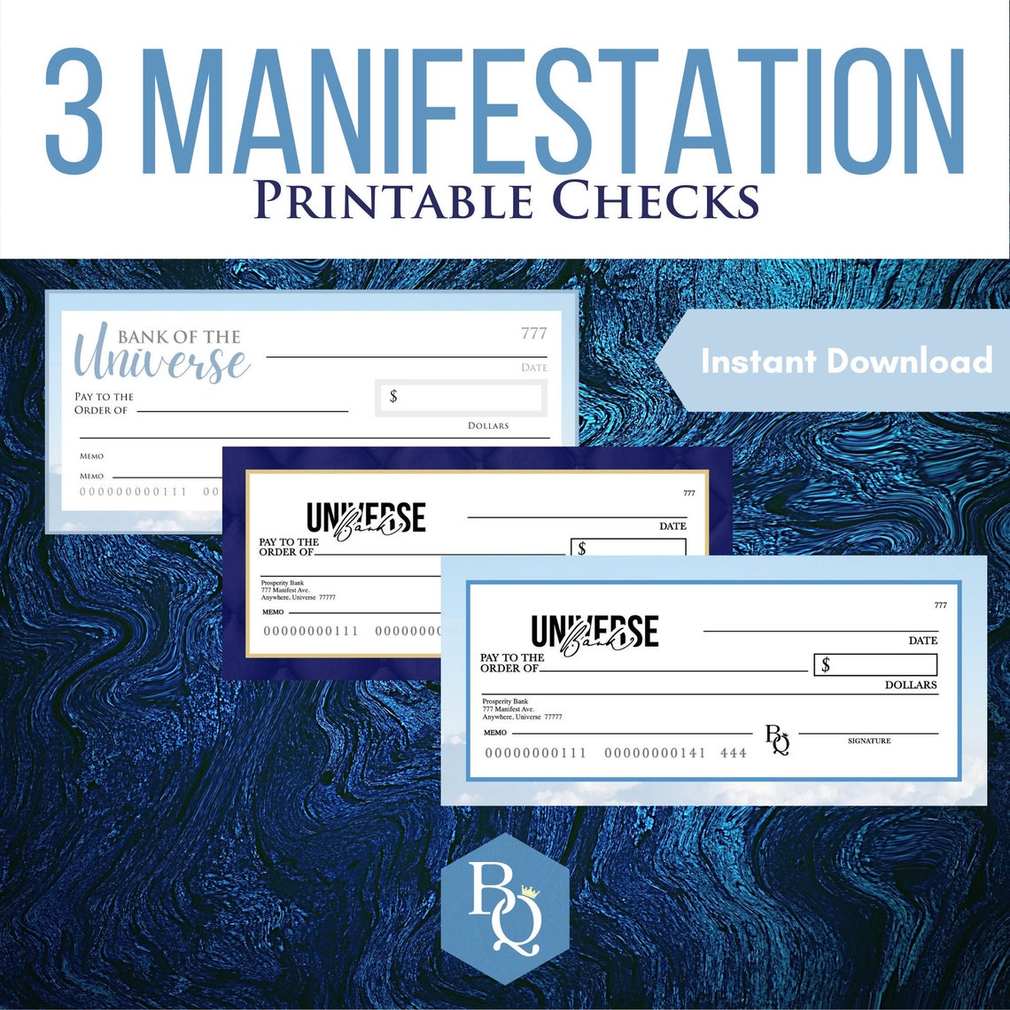 Manifestation Checks, Law of Attraction Checks, Law of Abundance Checks ...