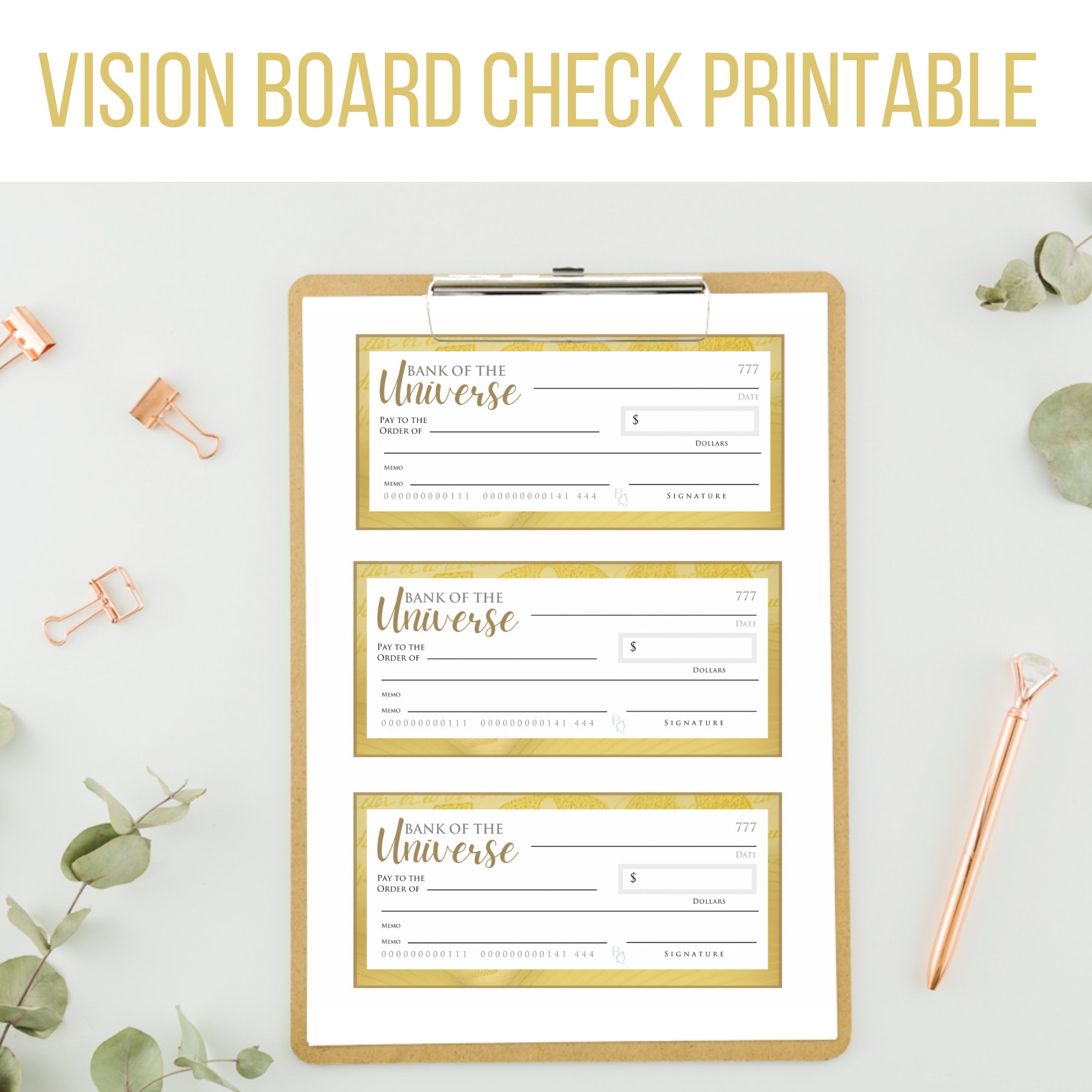 Manifestation Checks, Law of Attraction Checks, Law of Abundance Checks ...