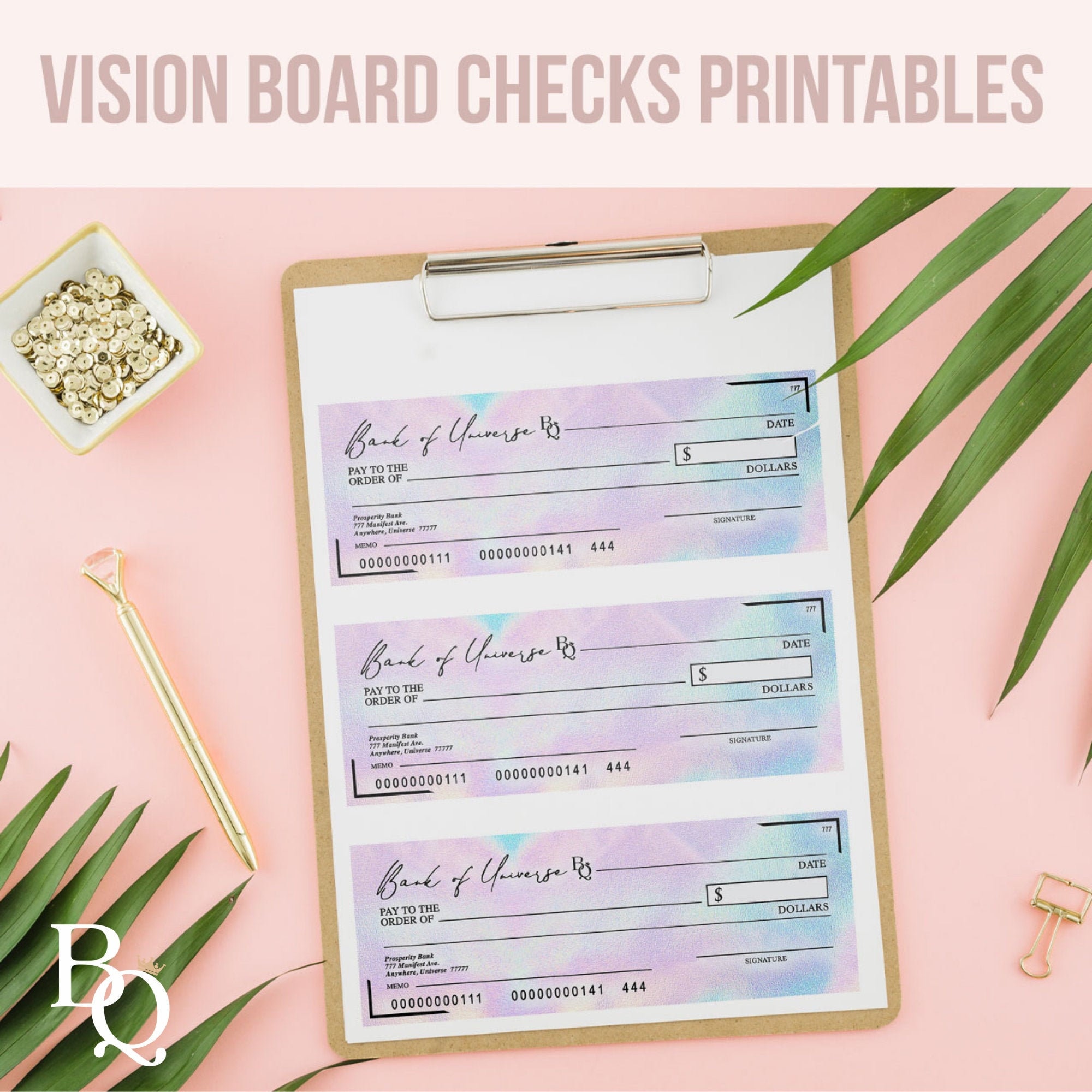 Manifestation Checks Law Of Attraction Checks Law Of Abundance Checks