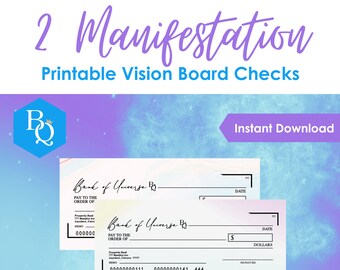 Manifestation Checks, Law of Attraction Checks, Law of Abundance Checks ...