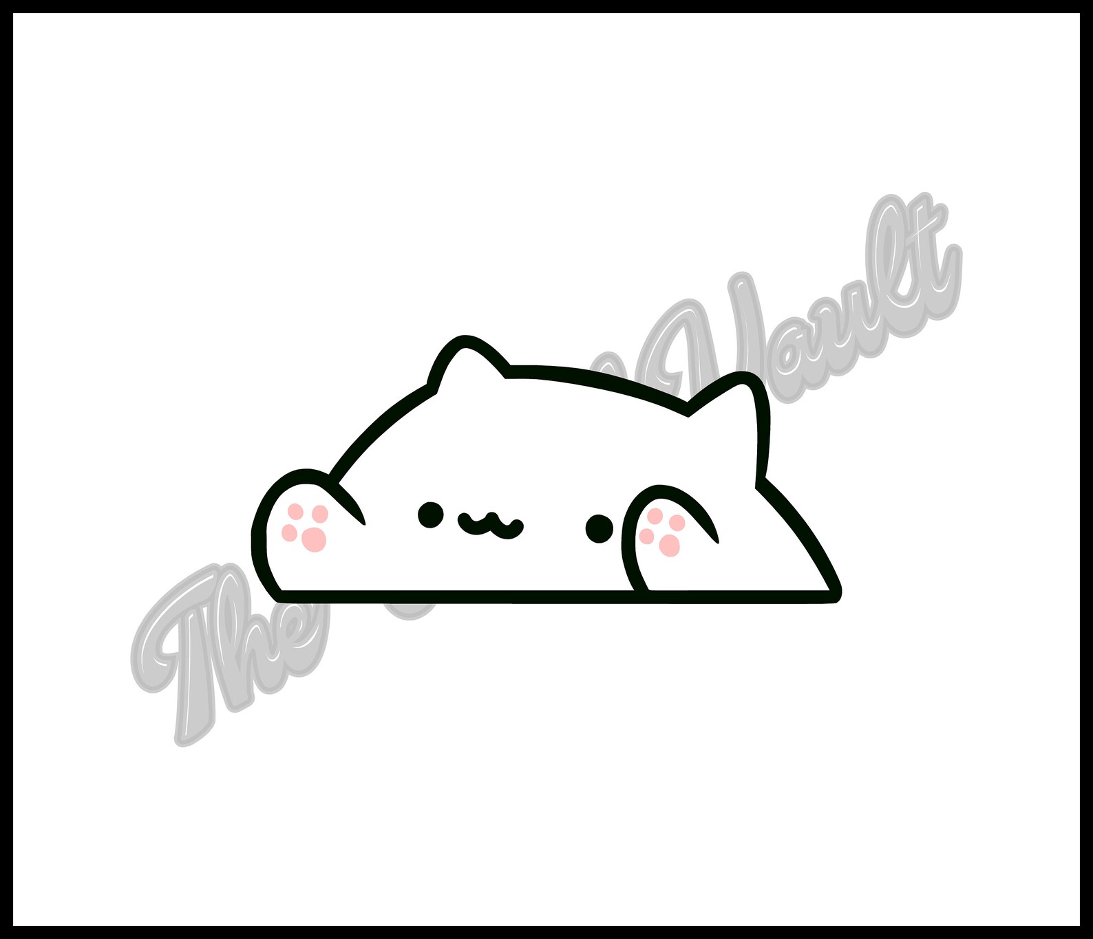 Bongo Cat Vinyl Decal | Etsy