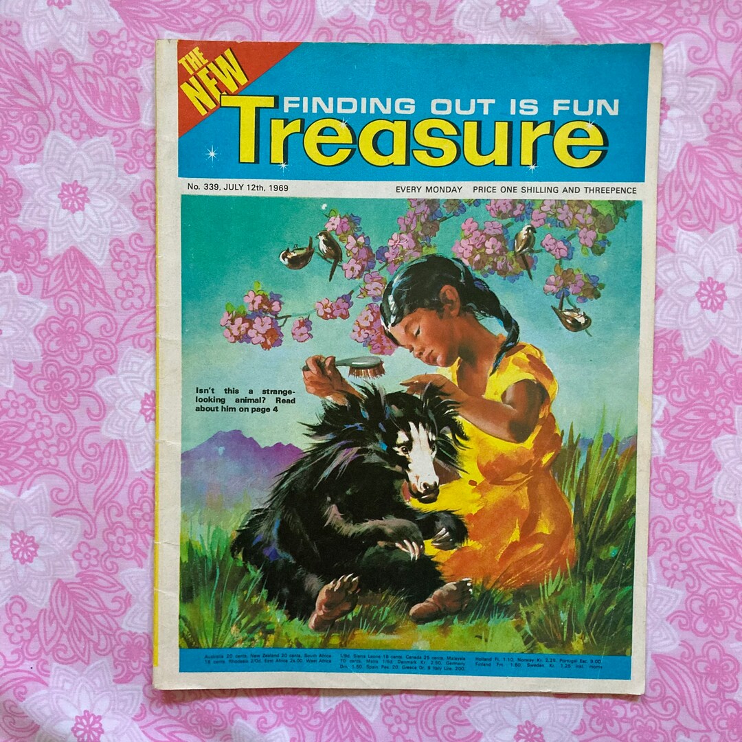 Vintage Treasure Children’s Magazine 1960s Sixties Illustrations ...