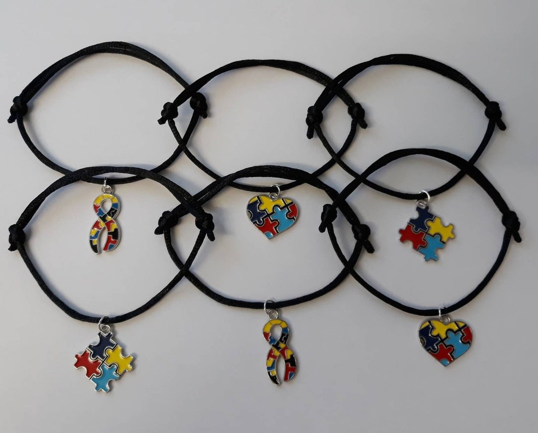 Autism Awareness Adjustable Friendship Bracelets With Gift Bags ...