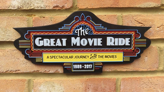 The Great Movie Ride Sign - Etsy