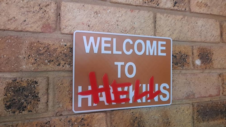 Stranger Things Welcome to Hawkins Sign - Etsy