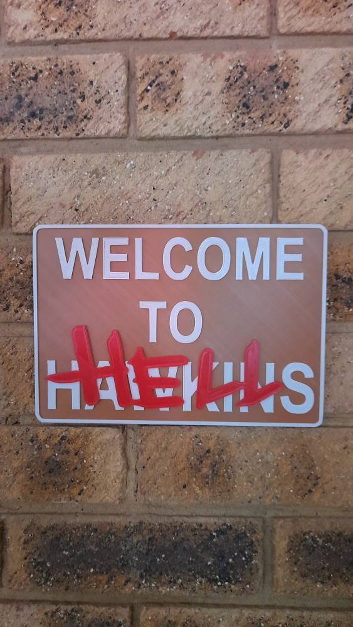 Stranger Things Welcome to Hawkins Sign - Etsy