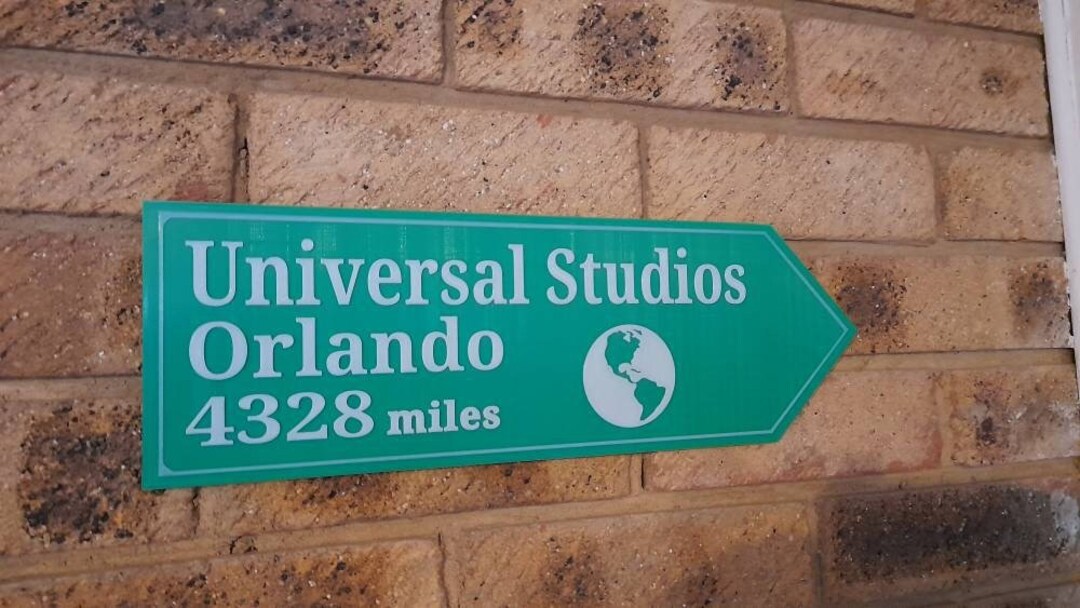 Universal Orlando Plaque, Sign, Customize With Your Own Milage Wall ...