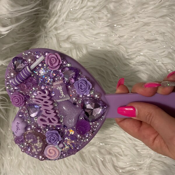 Purple Hand Mirror - Etsy