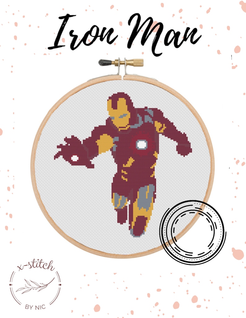 Cross-stitch Pattern Iron Man minimalist - Etsy