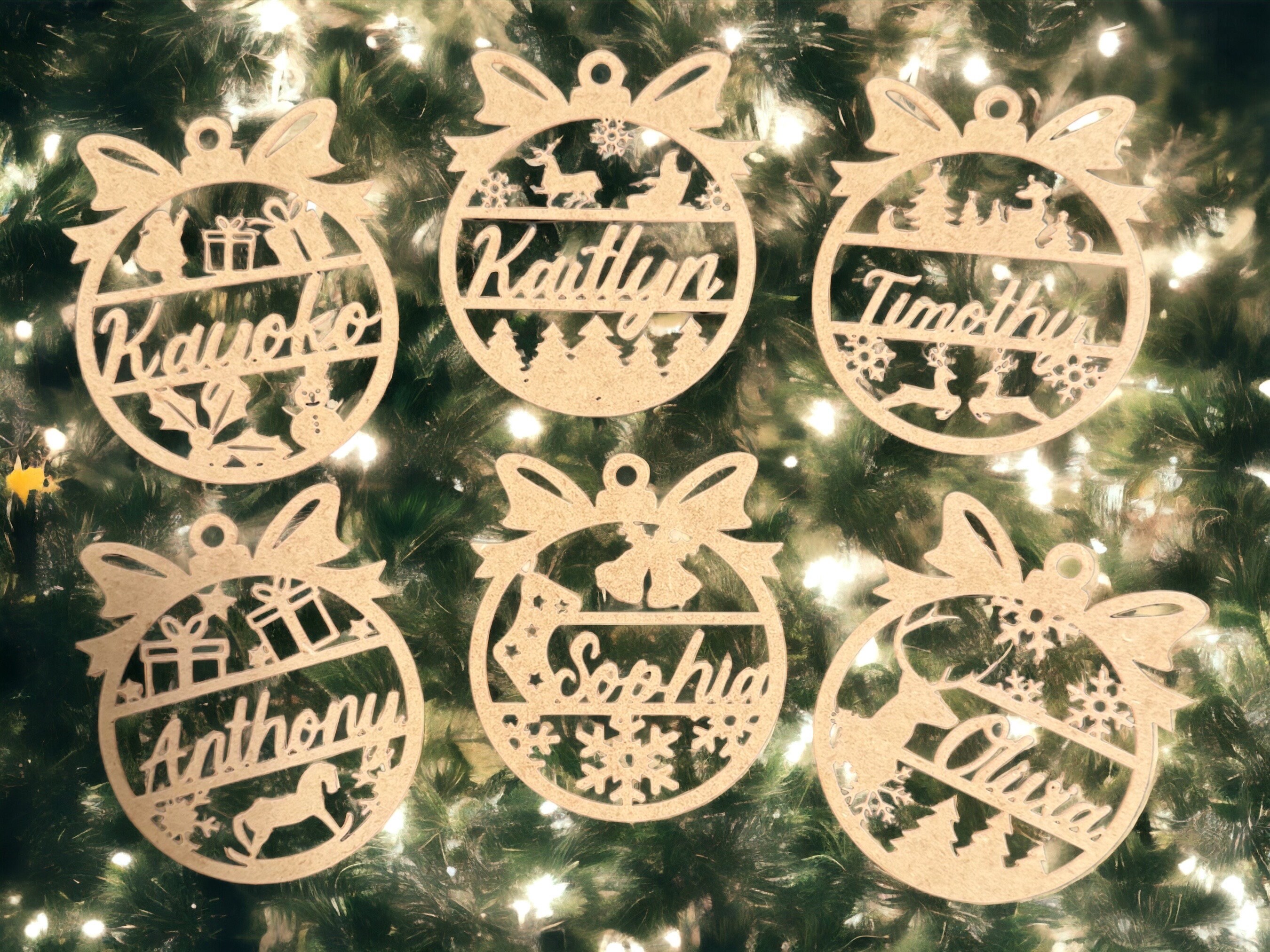 Personalized Christmas Tree Ornamentschristmas Ornaments - Etsy