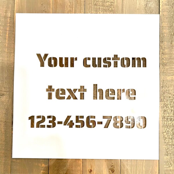 Custom Stencil - Etsy