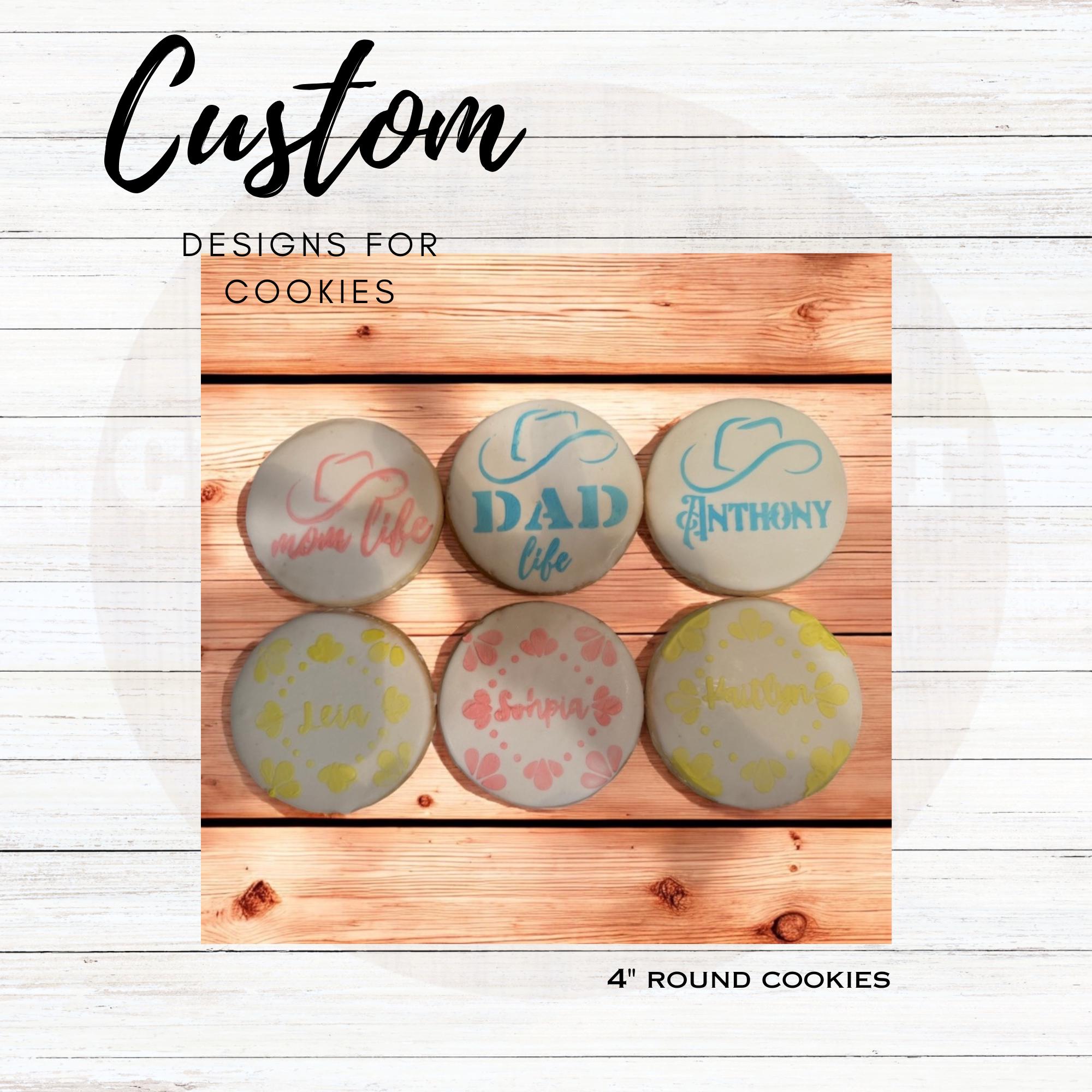 Custom Cookie Stencil: Personalized Text & Logo, Reusable Mylar - Etsy