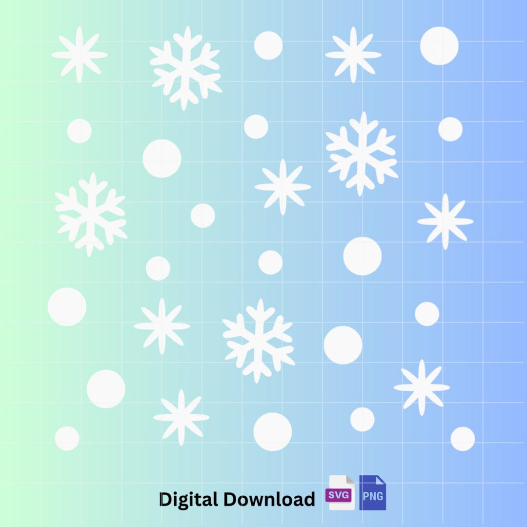 Snowflake SVG PNG Clipart: Christmas Decor Cut Files (digital Download ...