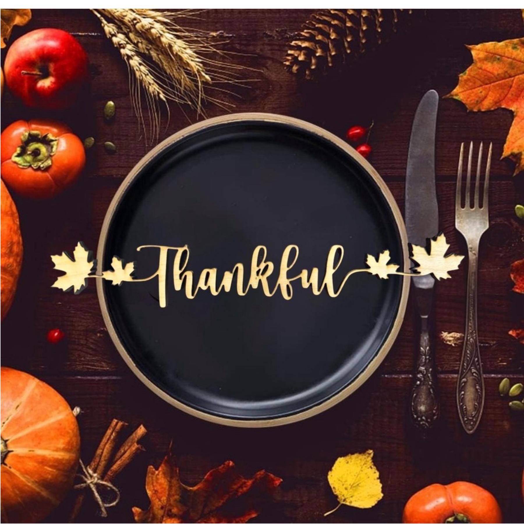 Thanksgiving Table Decor SVG: Grateful, Thankful, Blessed (digital ...