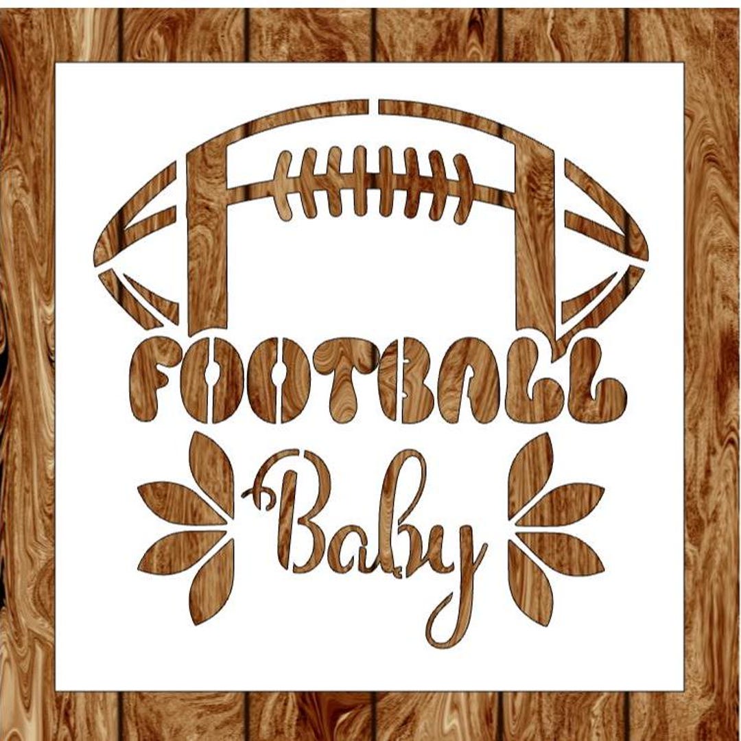 Football Baby Stencils | Reusable Stencil | Baby Boy or Girl Stencils ...