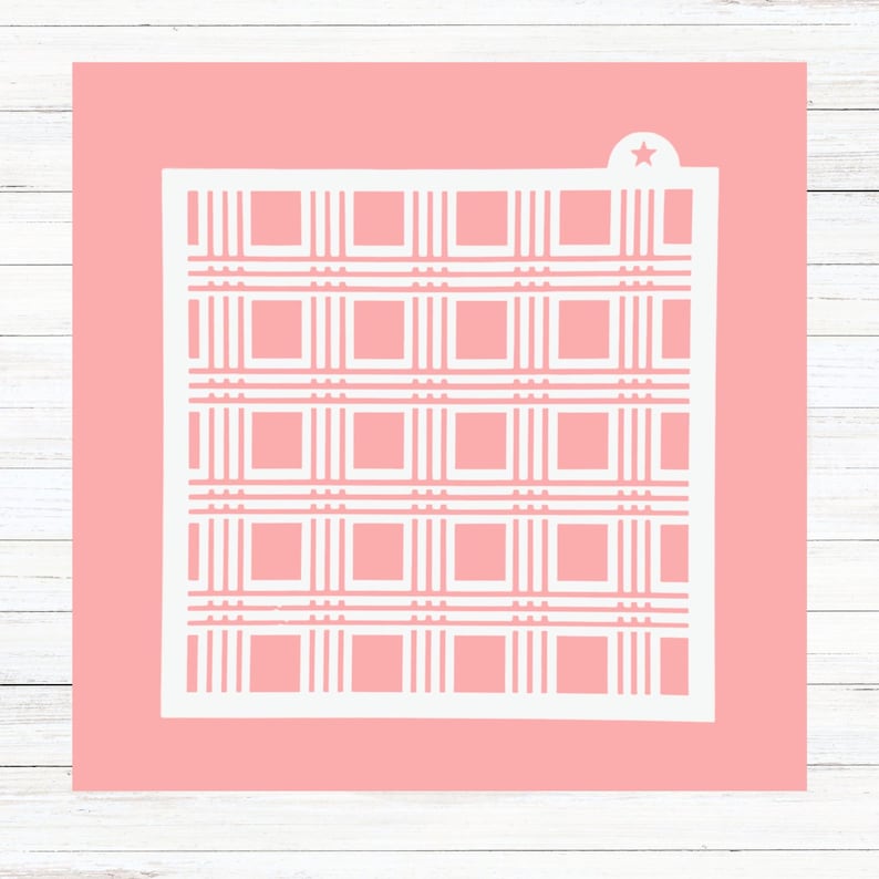 Hawaiian Palaka Plaid Cookie Stencils |plaid Pattern| Mylar 7 Mil Food ...