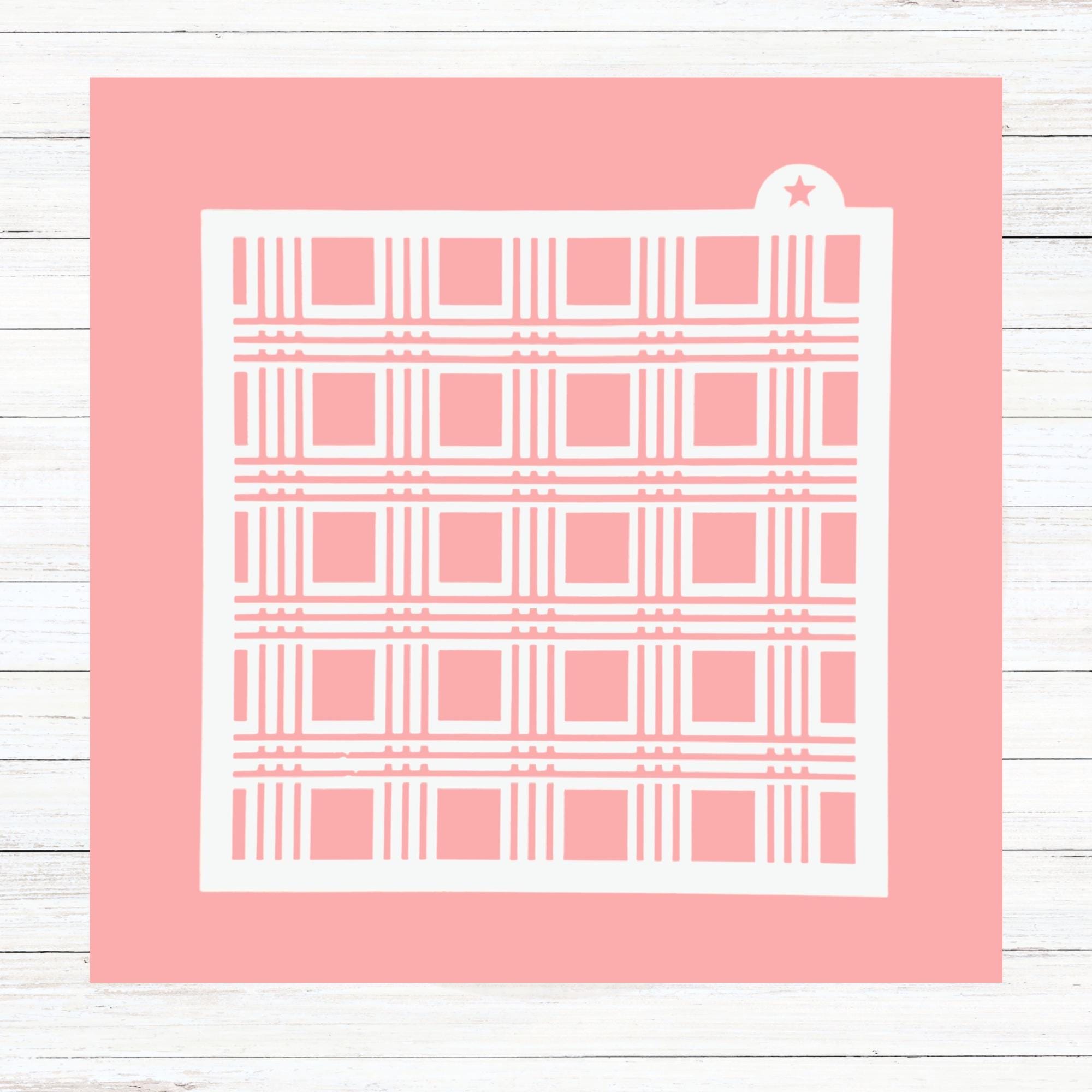 Hawaiian Palaka Plaid Cookie Stencils |plaid Pattern| Mylar 7 Mil Food ...