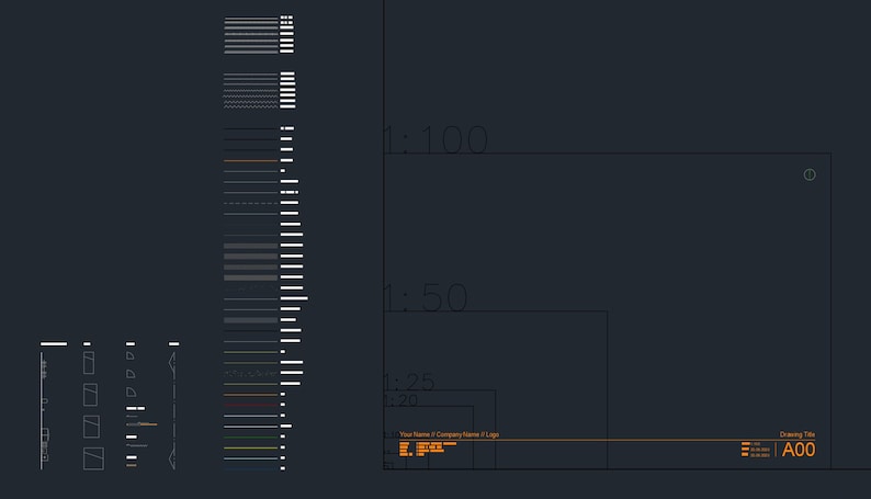Autocad Drawing Template Metric Imperial - Etsy
