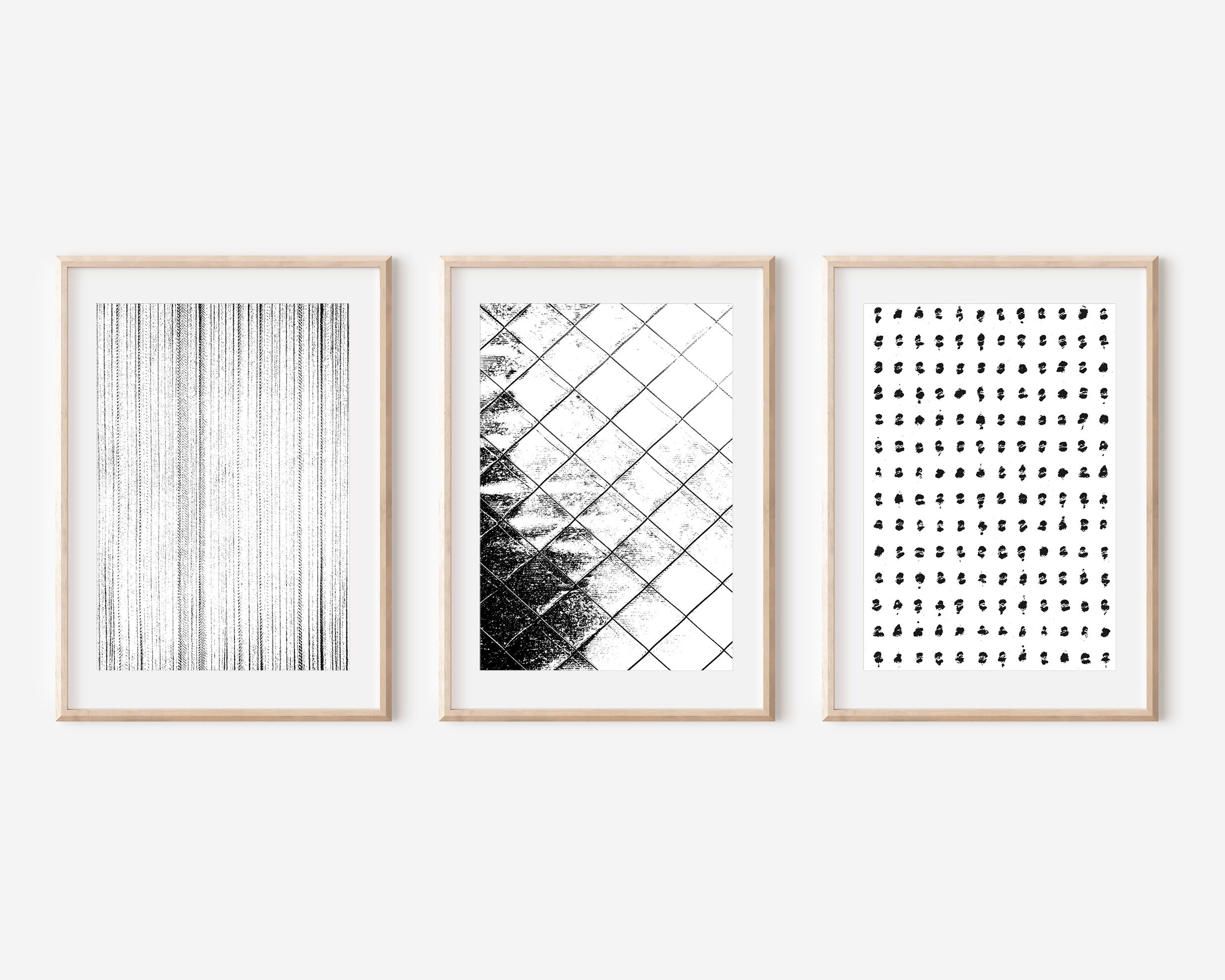 Black & White Abstracts 01 // Everyday Abstracts // Set of 3 - Etsy UK