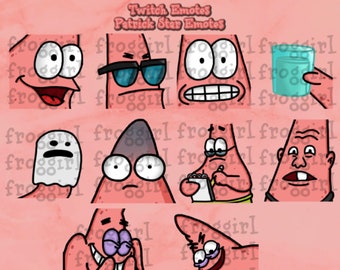 Patrick Emote Pack - Etsy